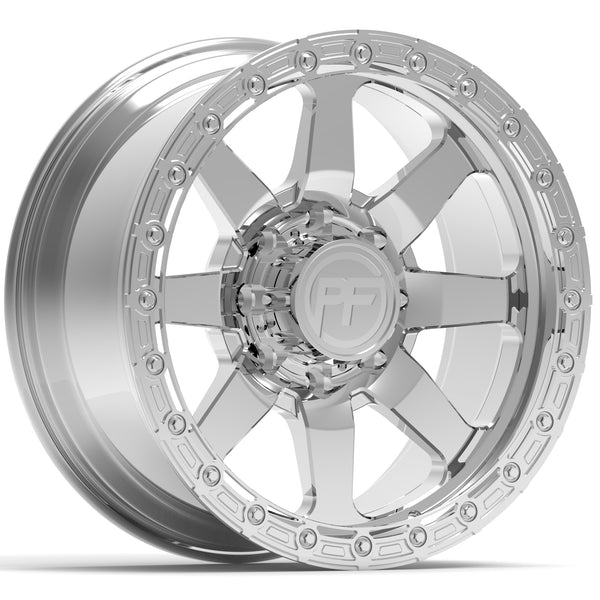 P38 Simulated Beadlock Polished 8 Lug 20x10 – Parallel Forged