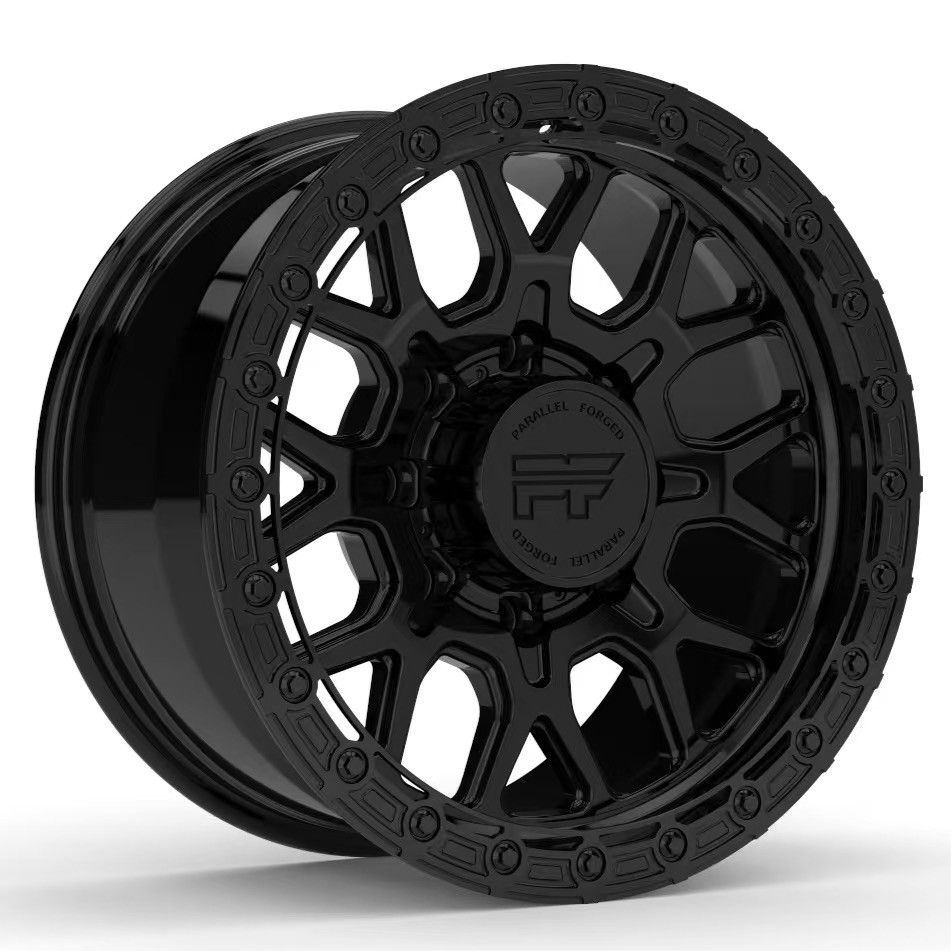 P20 Simulated Beadlock Gloss black 8 lug 18" – Parallel Forged